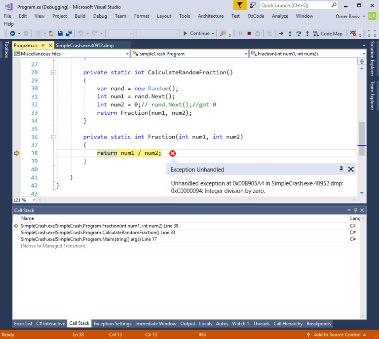 Debugging A Net Program After Crash Post Mortem Debugging Michaels Coding Spot